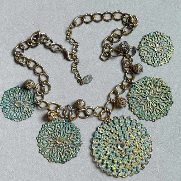 Robert Rose | Jewelry | Vintage Robert Rose Necklace Turquoise Gold ...